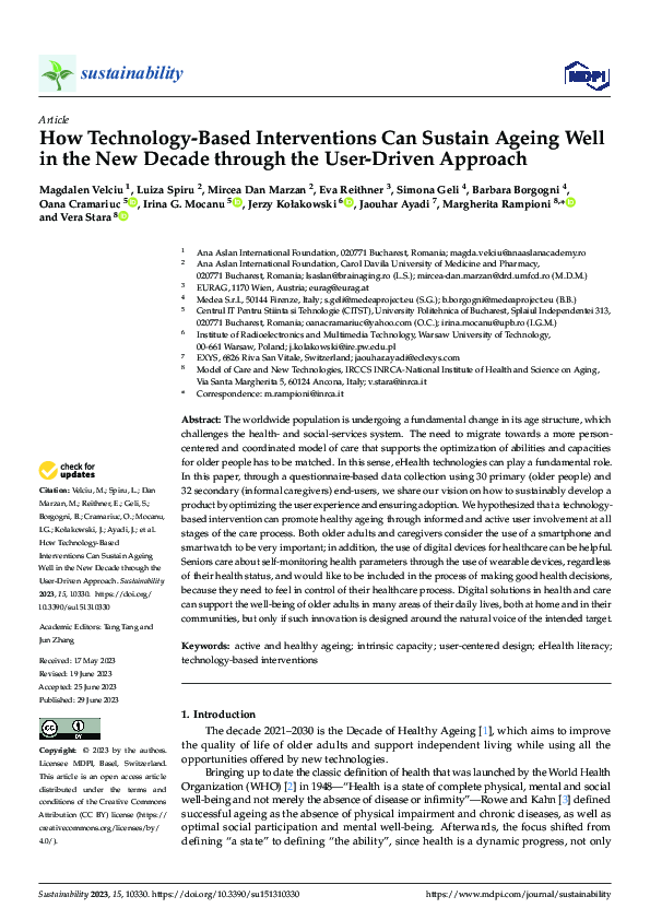 (PDF) How Technology-Based Interventions Can Sustain Ageing Well in the ...