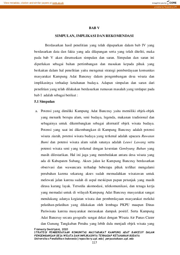 (PDF) Strategi Pemberdayaan Komunitas Masyarakat Kampung Adat Banceuy ...