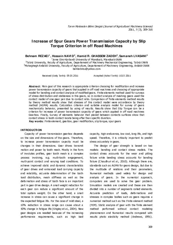 (PDF) Enhancing Gear Power Capacity in Off-Road Machines