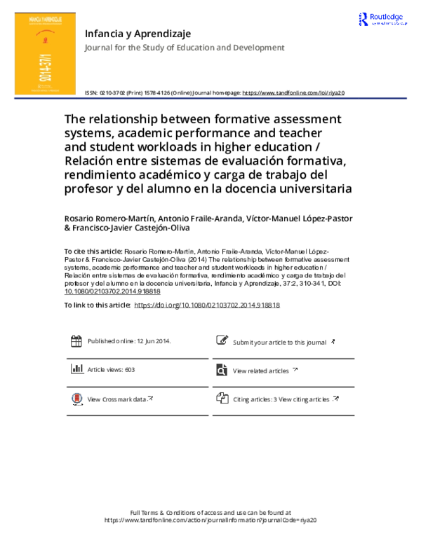 (PDF) The relationship between formative assessment systems, academic performance and teacher ...