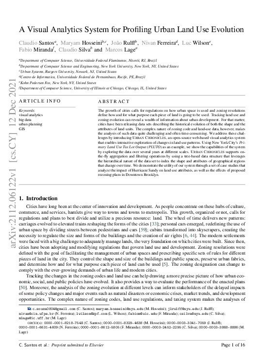 (PDF) A Visual Analytics System for Profiling Urban Land Use Evolution