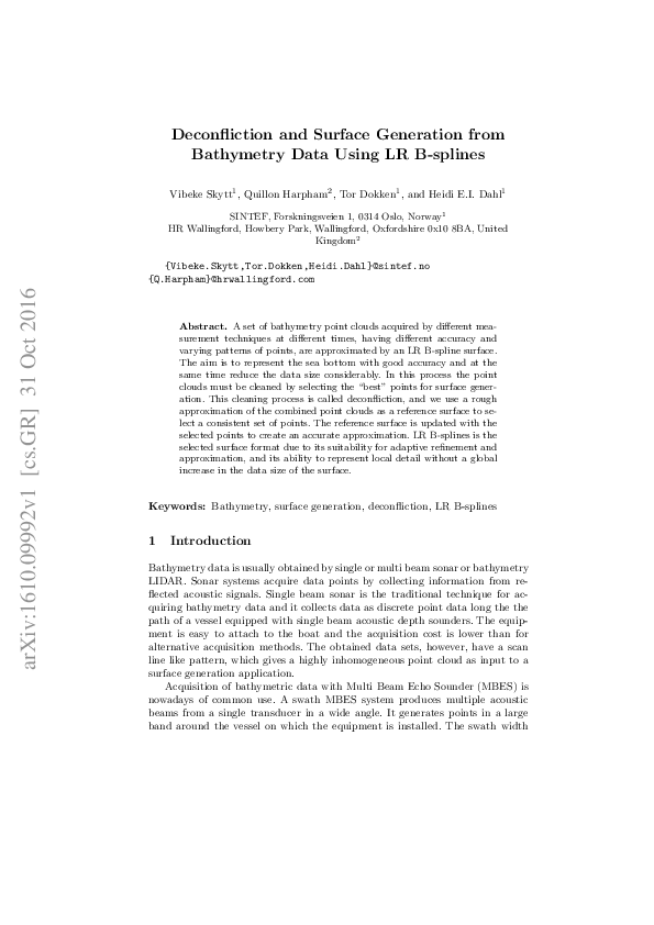 (PDF) Deconfliction and Surface Generation from Bathymetry Data Using ...