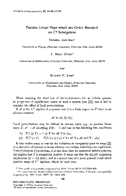 (PDF) Positive linear maps which are order bounded on C∗ subalgebras ...