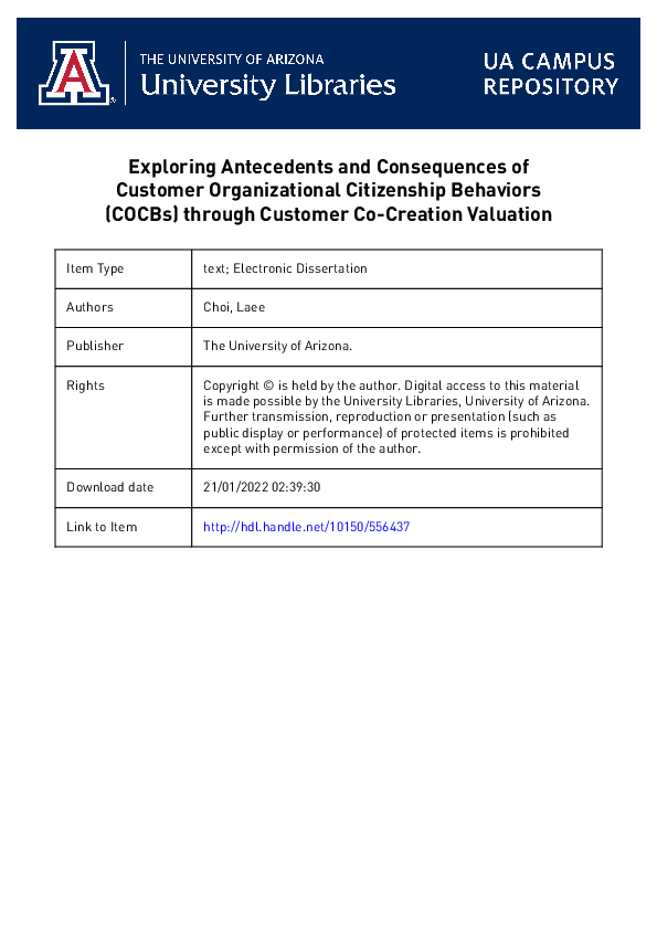 (PDF) 1 EXPLORING ANTECEDENTS AND CONSEQUENCES OF CUSTOMER ORGANIZATIONAL CITIZENSHIP BEHAVIORS ...