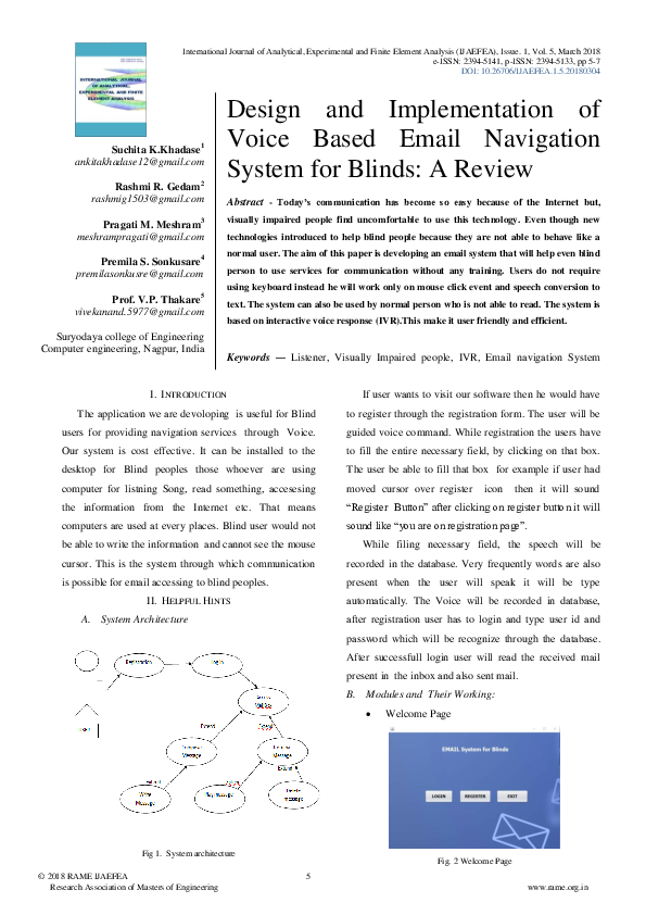 (PDF) Design and Implementation of Voice based Email Navigation System ...