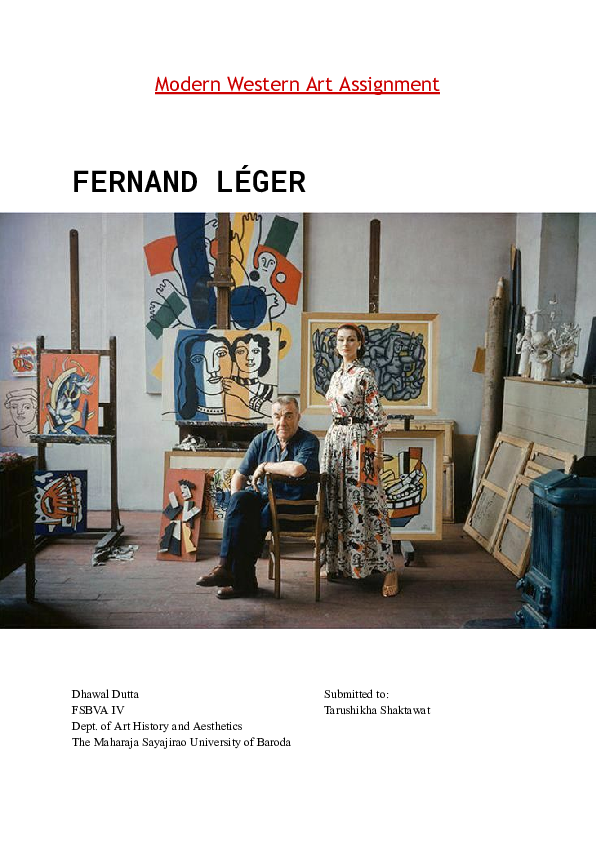 (PDF) Cubism: FERNAND LÉGER