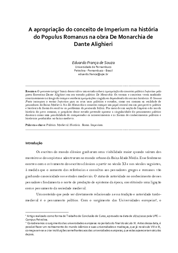 (PDF) A apropriação do conceito de Imperium na história do Populus ...