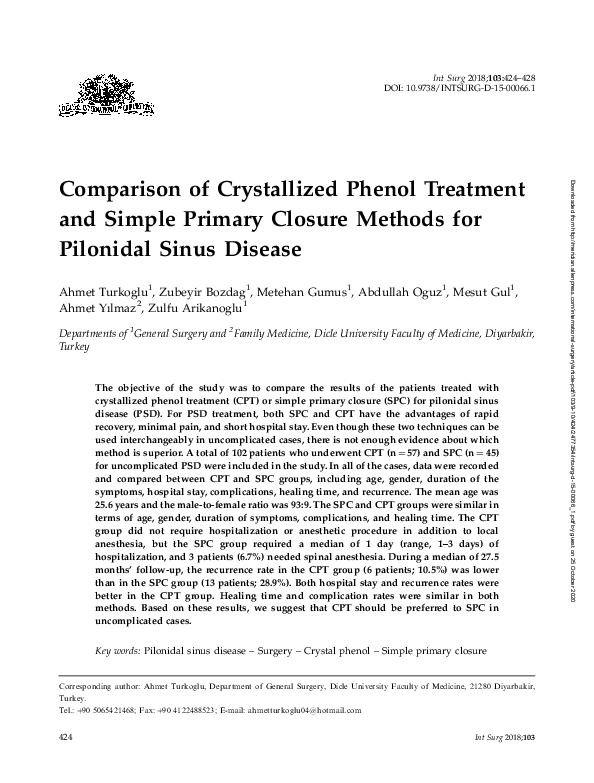 (PDF) Comparison of Crystallized Phenol Treatment and Simple Primary ...