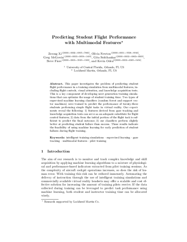 (PDF) Predicting Student Flight Performance with Multimodal Features (PDF) Predicting Student Flight Performance with Multimodal Features