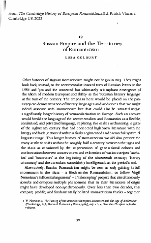 (PDF) Russian Empire and the Territories of Romanticism