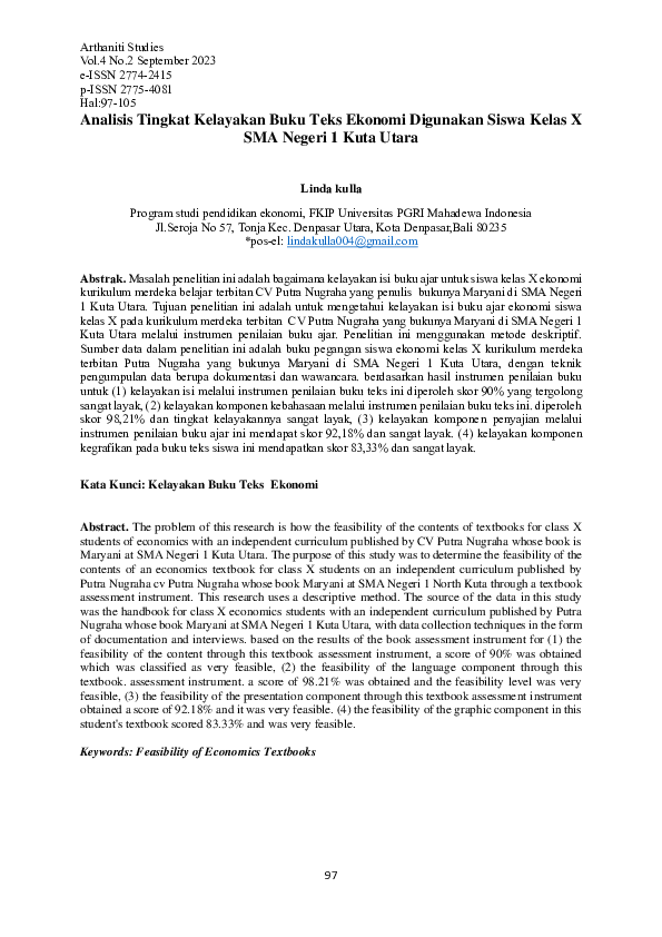 (PDF) Analysis Analysis of the Appropriate Level of Economics Textbooks ...