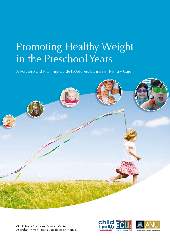 (PDF) Promoting healthy weight in the preschool years: A portfolio and ...
