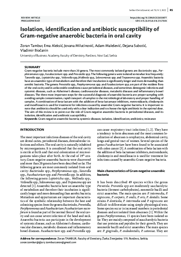 (PDF) Isolation, identification and antibiotic susceptibility of gram ...