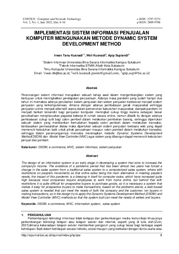 (PDF) Implementasi Sistem Informasi Penjualan Komputer Mengunakan ...