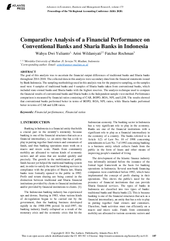 (PDF) Comparative Analysis of a Financial Performance on Conventional ...
