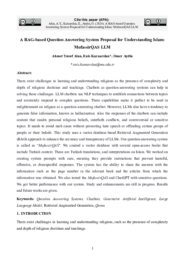 (PDF) A RAG-based Question Answering System Proposal for Understanding ...