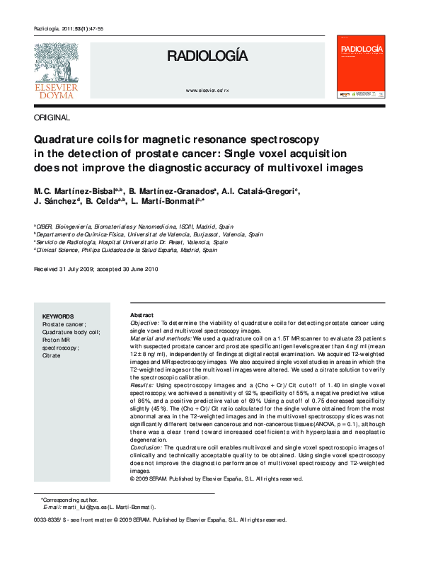 (PDF) Quadrature coils for magnetic resonance spectroscopy in the detection of prostate cancer ...