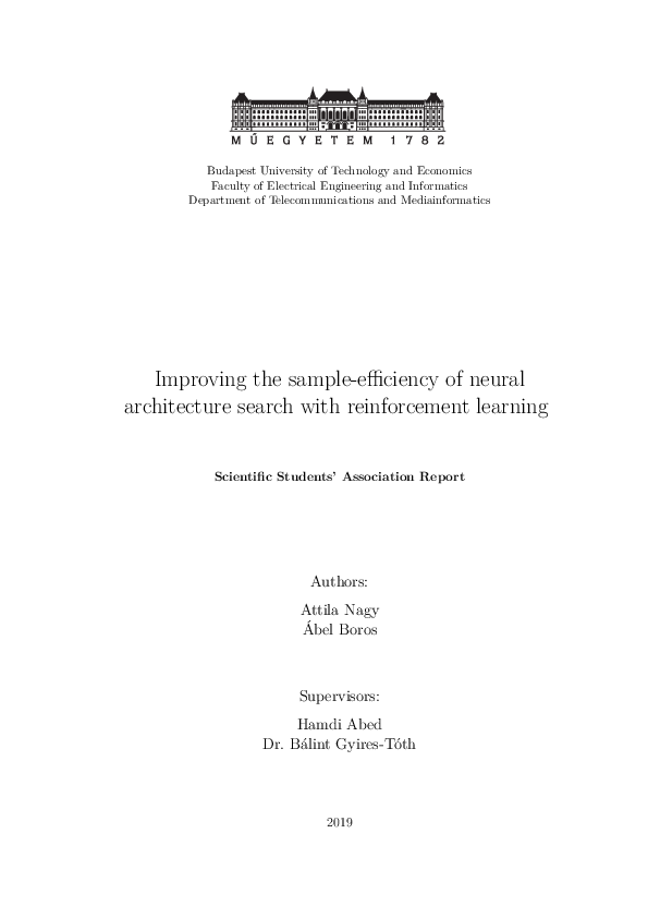 Pdf Improving The Sample Efficiency Of Neural Architecture Search With Reinforcement Learning