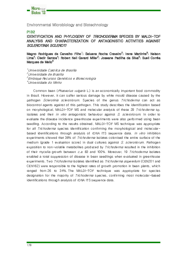 (PDF) Identification and phylogeny of Trichoderma species by MALDI-TOF analysis and ...