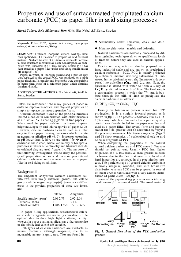 (PDF) Properties and use of surface treated precipitated calcium ...