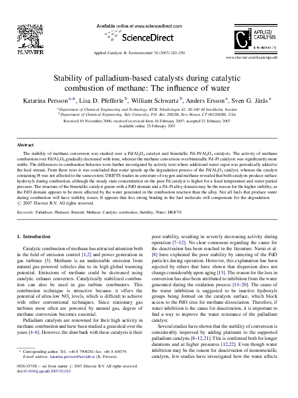 (PDF) Stability of palladium-based catalysts during catalytic ...