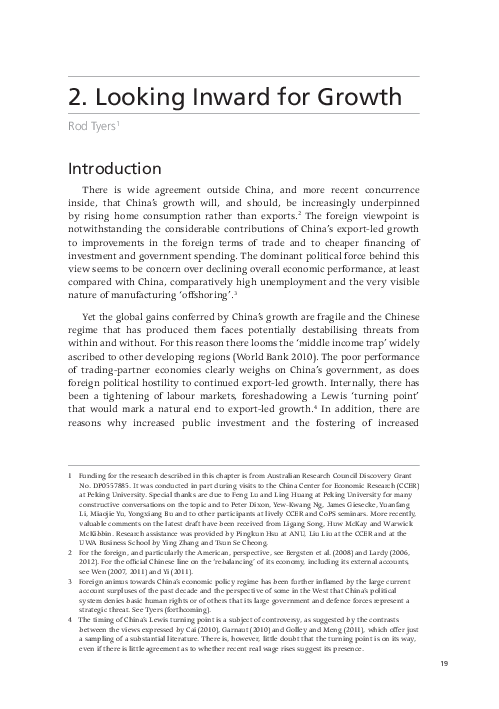 (PDF) Looking Inward for Growth