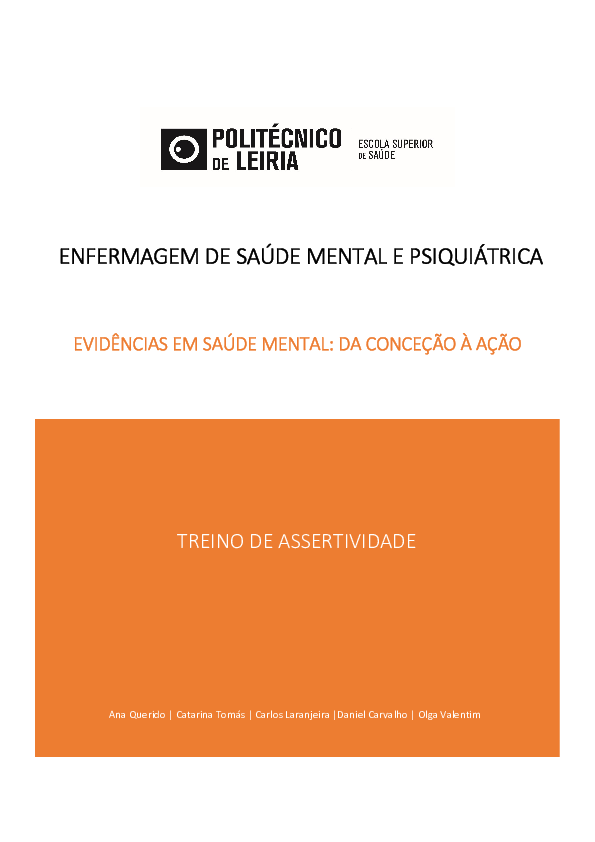 (PDF) Treino de Assertividade