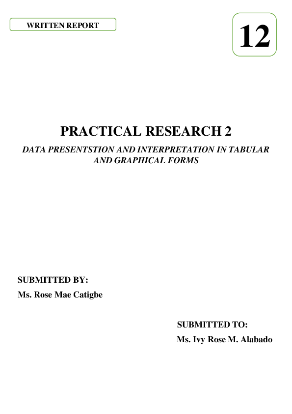 (PDF) Practical Research Report