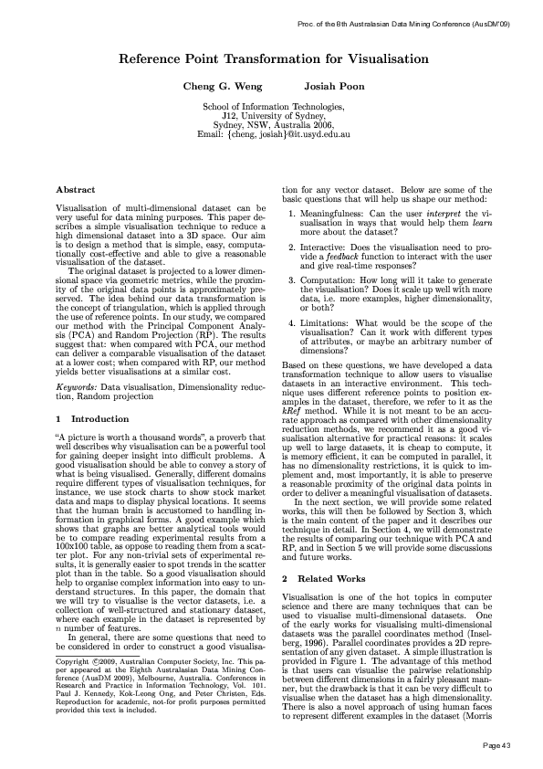 (PDF) Reference Point Transformation for Visualisation