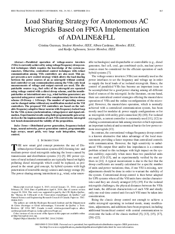 (PDF) Load Sharing Strategy for Autonomous AC Microgrids Based on FPGA ...