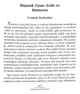 (PDF) Boşnak Ozan Avdo ve Homeros (in Turkish) [full text]