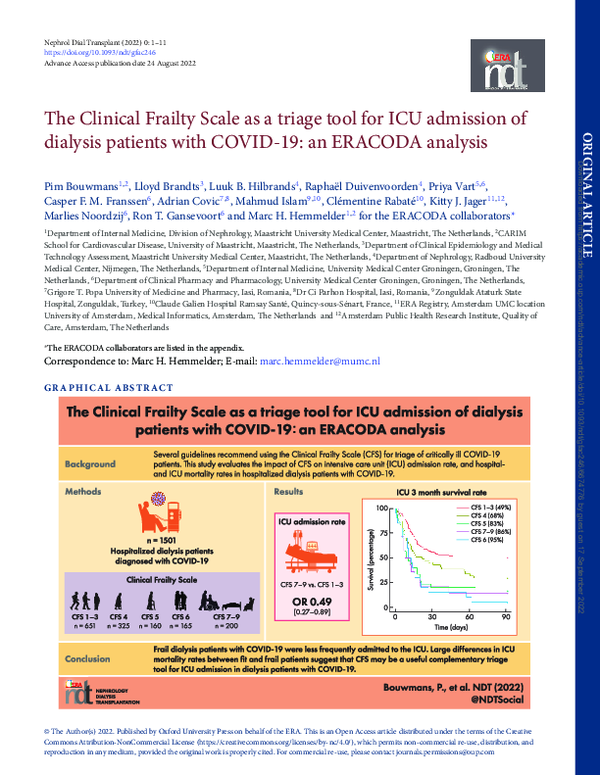 (PDF) The Clinical Frailty Scale as a triage tool for ICU admission of ...