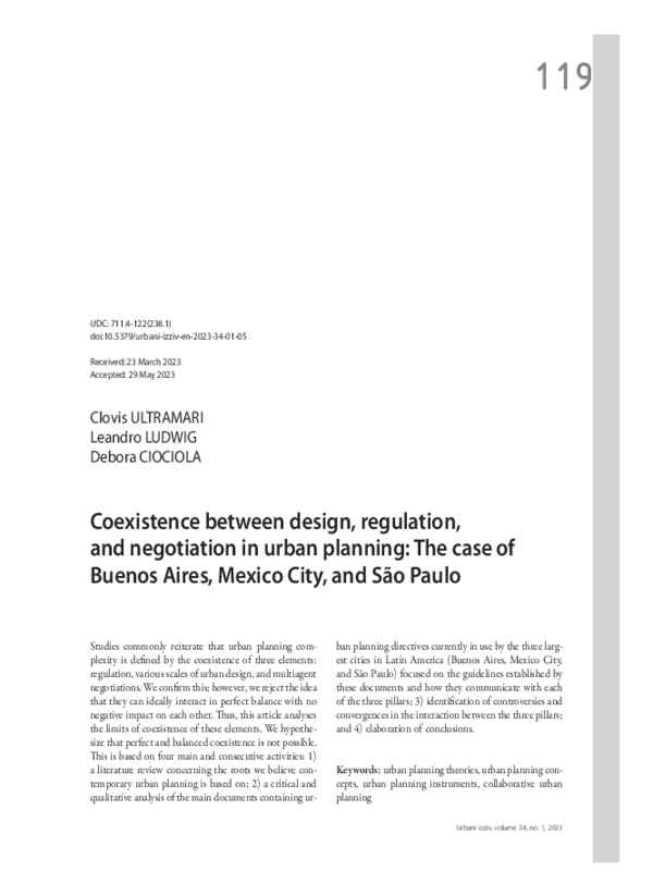 (PDF) Coexistence between design, regulation, and negotiation in urban ...