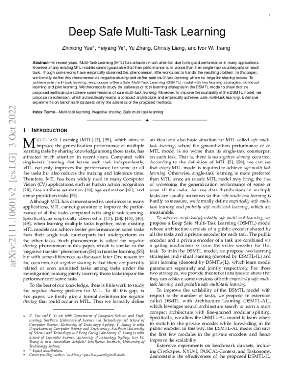 (PDF) Safe Multi-Task Learning