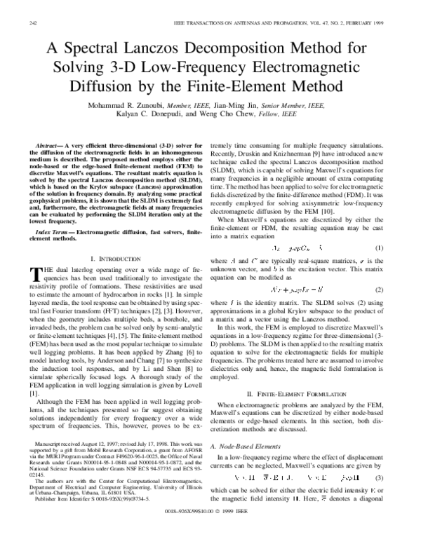 (PDF) A spectral Lanczos decomposition method for solving 3-D low ...