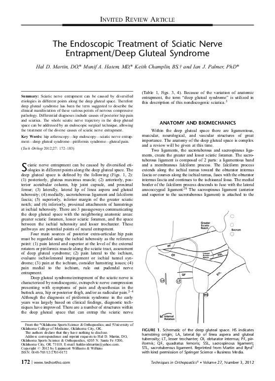 Endoscopic treatment of sciatic nerve entrapment in deep gluteal ...