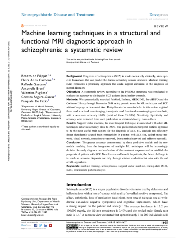 (PDF) Machine learning techniques in a structural and functional MRI diagnostic approach in ...