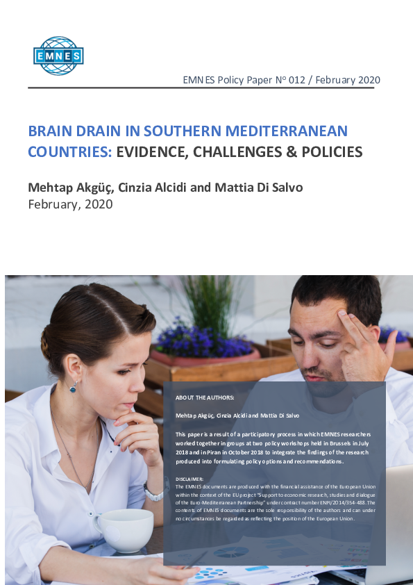 (PDF) Brain Drain in Southern Mediterranean Countries: Evidence, Challenges & Policies