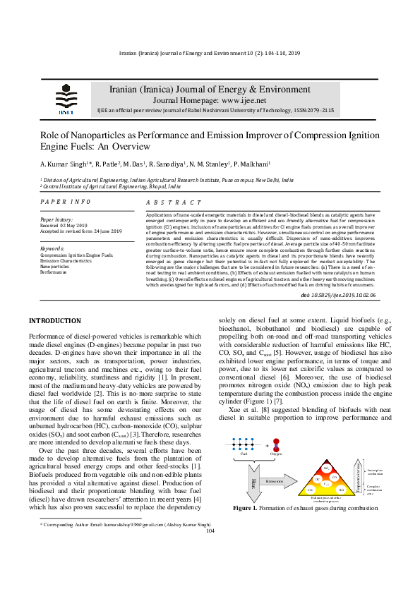 (PDF) Role of Nanoparticles as Performance and Emission Improver of Compression Ignition Engine ...