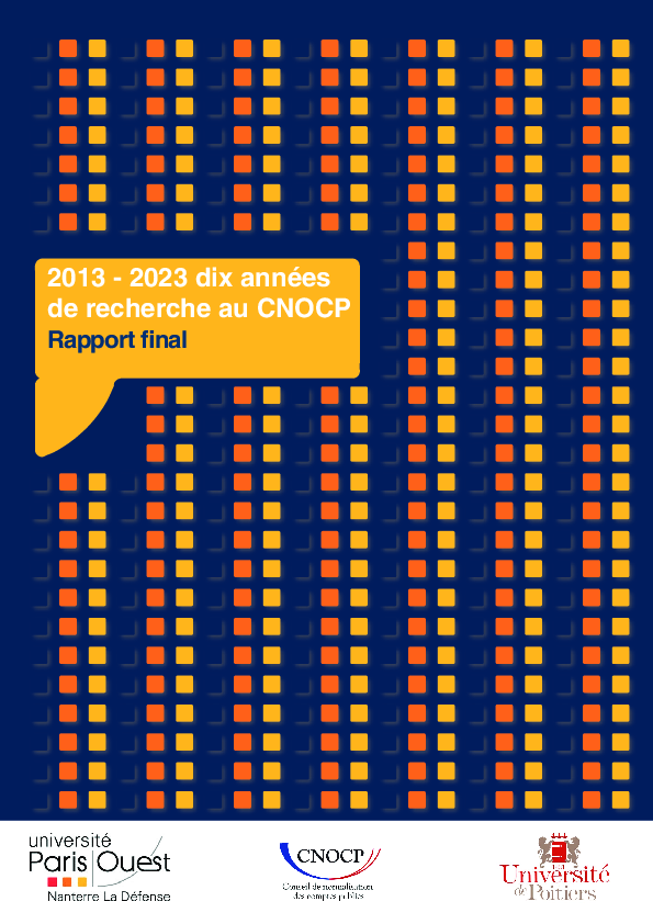 (PDF) CNOCP UNIVERSITÉ - RAPPORT FINAL