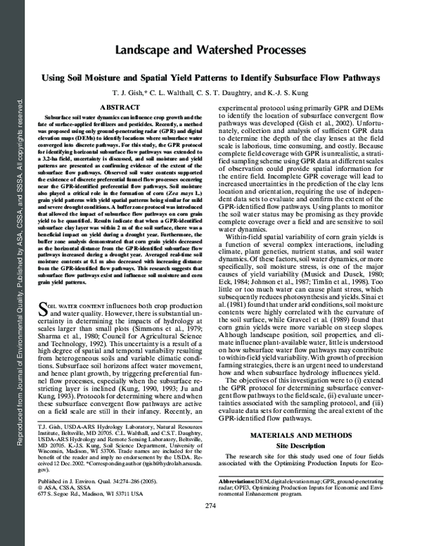 (PDF) Using Soil Moisture and Spatial Yield Patterns to Identify ...