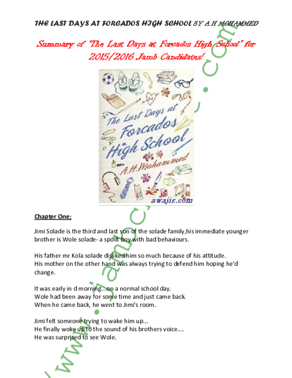 (PDF) Summary of The Last Days at Forcados