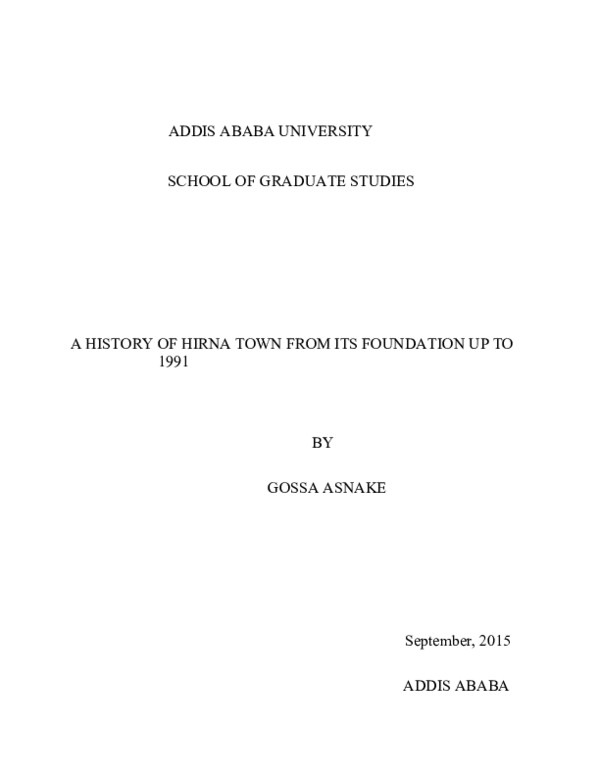 (PDF) ADDIS ABABA UNIVERSITY SCHOOL OF GRADUATE STUDIES