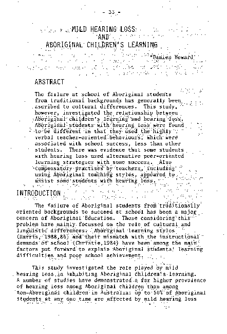 (PDF) Mild Hearing Loss and Aboriginal Children’s Learning | damien ...
