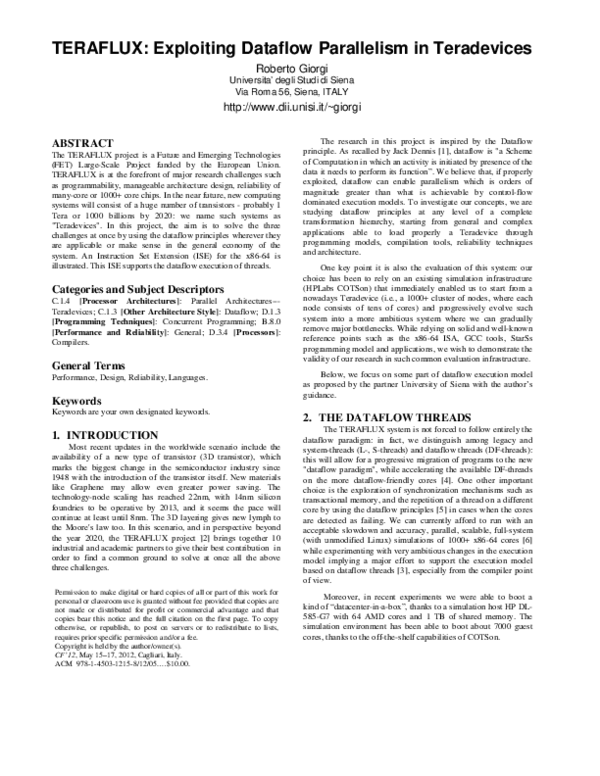 (PDF) Teraflux