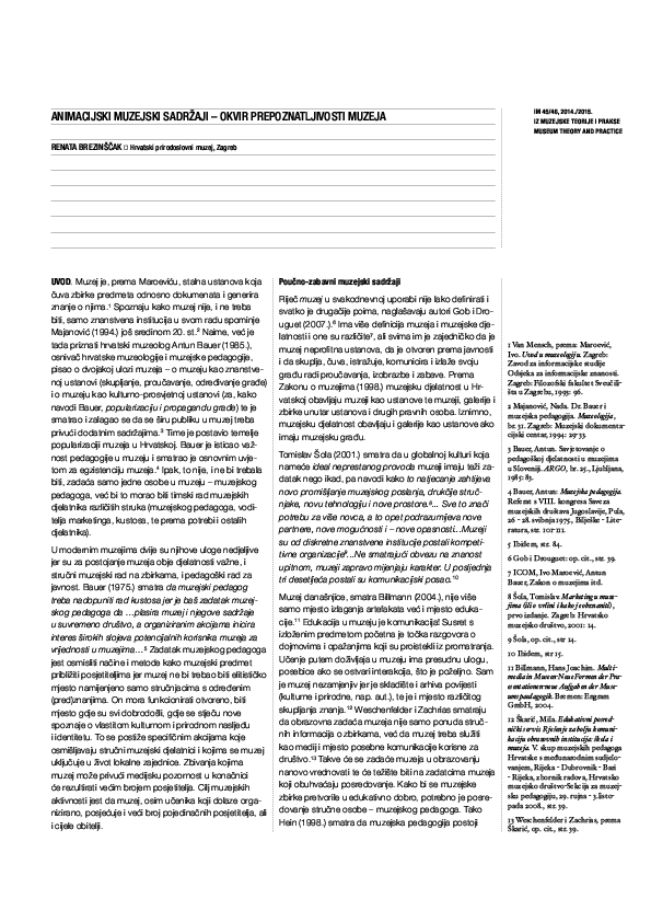 (PDF) Animating the Contents of Museums – Framework for the ...