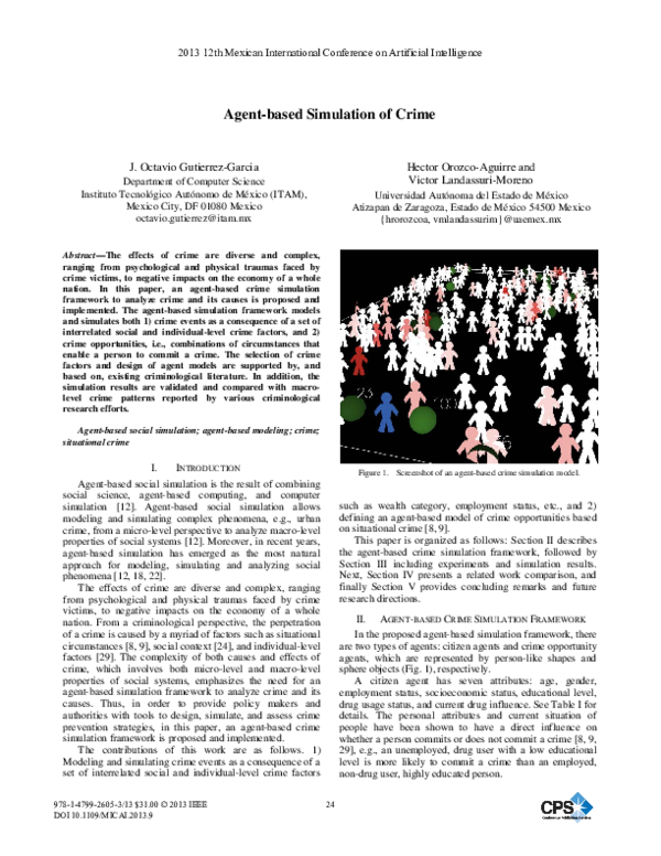 (PDF) Agent-Based Simulation of Crime