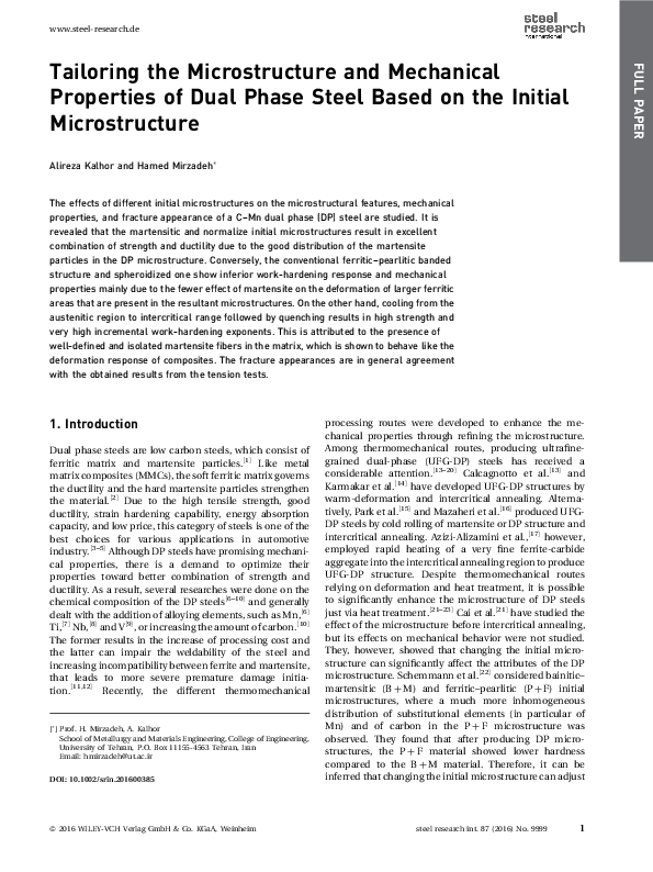 (PDF) Tailoring the Microstructure and Mechanical Properties of Titanium Alloy Ti6Al4V Forgings ...