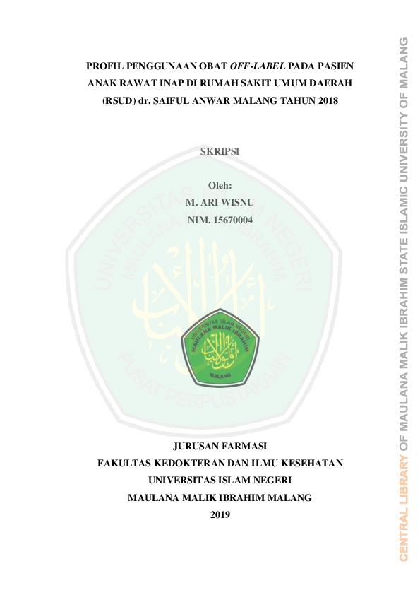 (PDF) Profil penggunaan obat off-label pada pasien anak rawat inap di ...