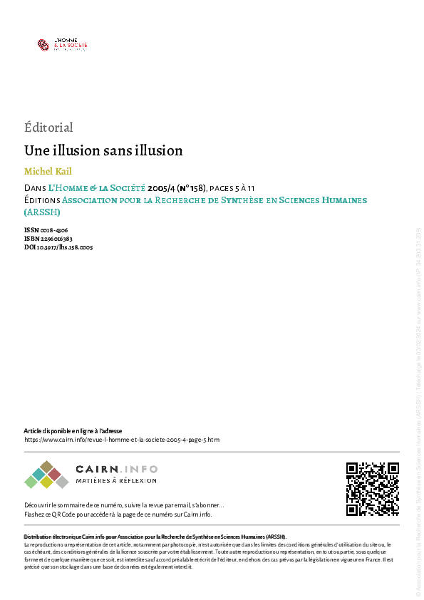 (PDF) Une illusion sans illusion